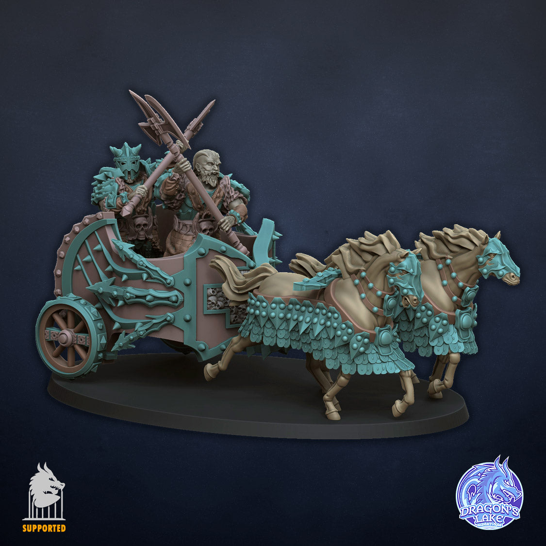 Barbarian Chariot - by Dragon Lake Miniatures - Tabletop RPG Miniature ...