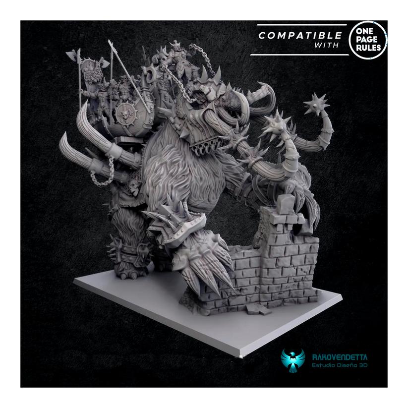 Behemoth - Mammoth - Sons of Destruction - Tabletop RPG Miniature - Ro – Wargaming-3d-Proxy
